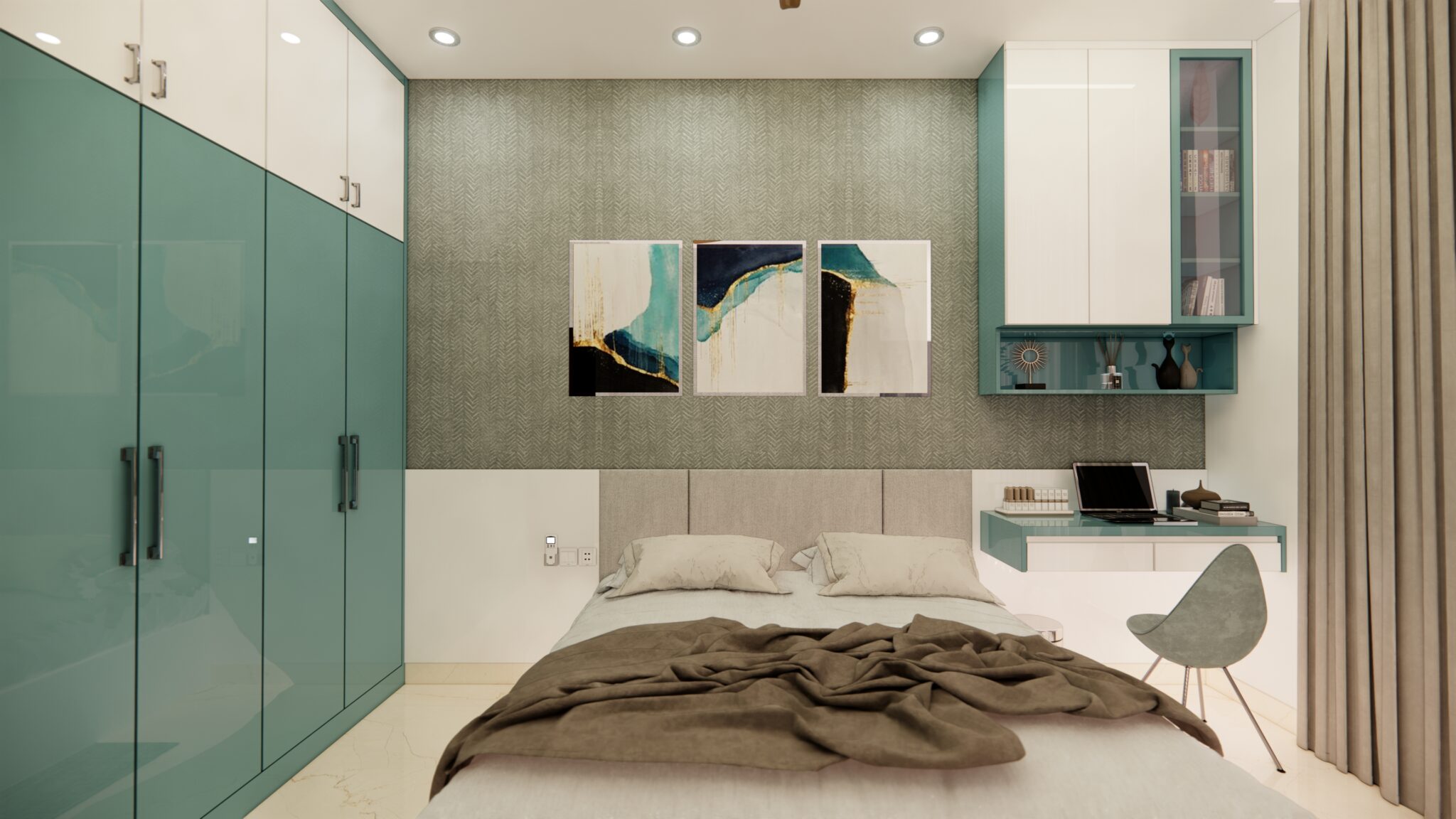 Bedroom- Wardrobe, Study unit - Home One Interior & Furniture