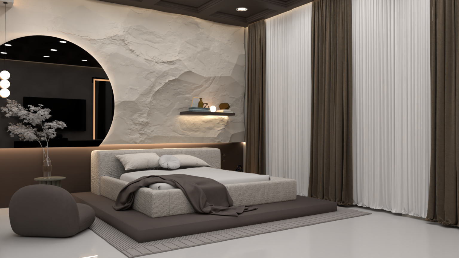 Cot with Wall Paneling - Home One Interior & Furniture