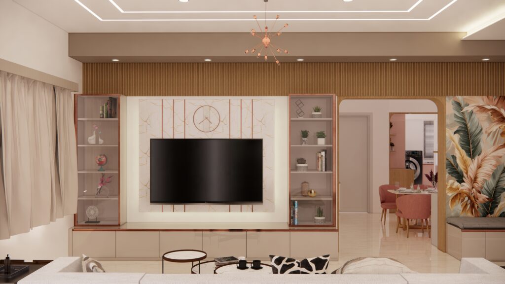 TV unit with side display units - Home One Interior & Furniture