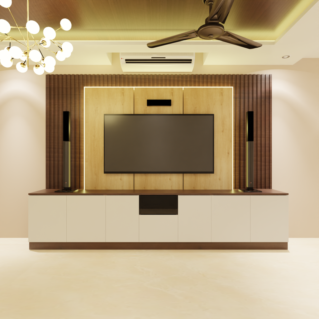 Wooden Twist Engineered Wood Tv Entertainment - Home One Interior ...