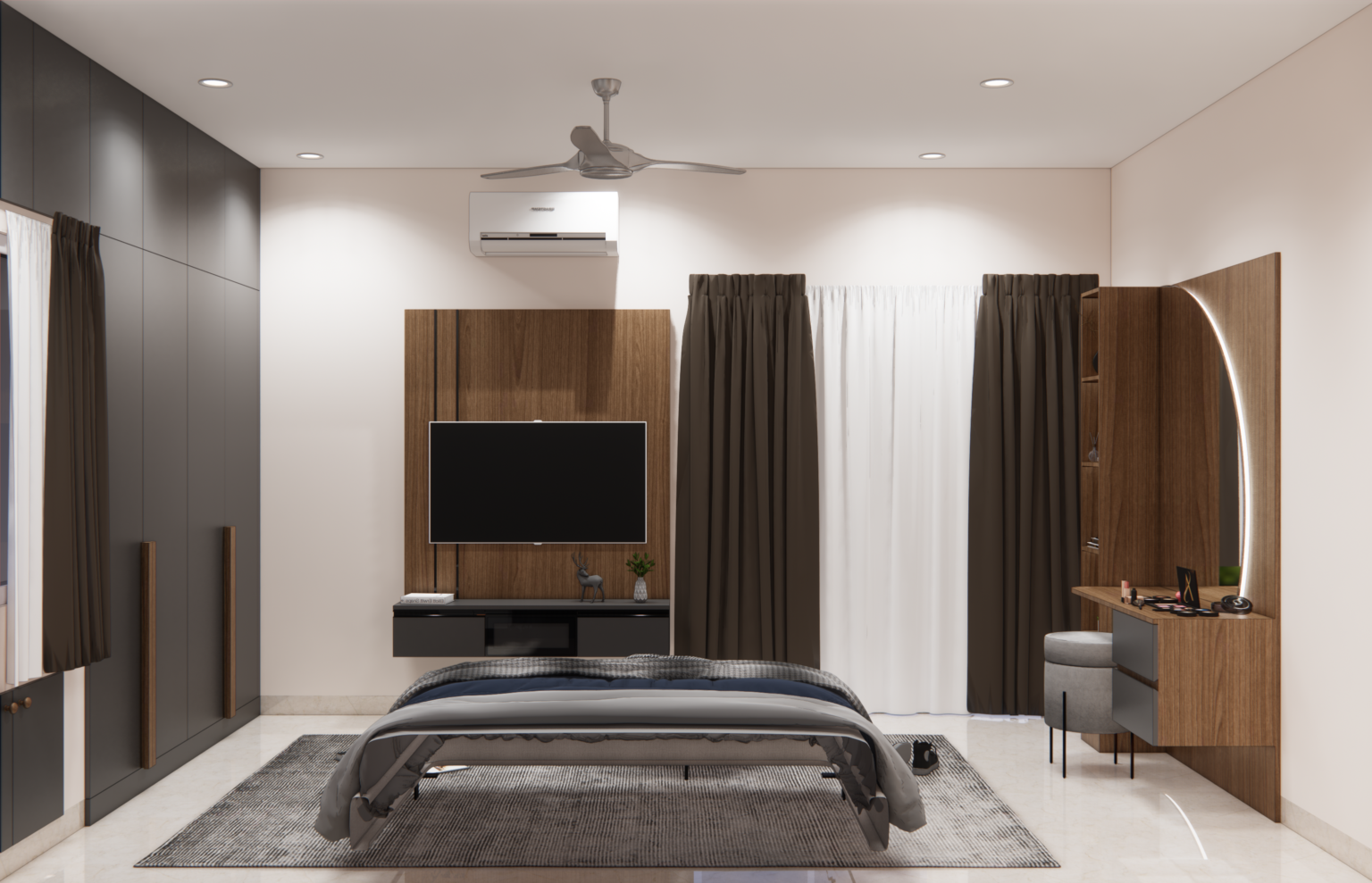 Modular Bedroom with TV Area - Home One Interior & Furniture