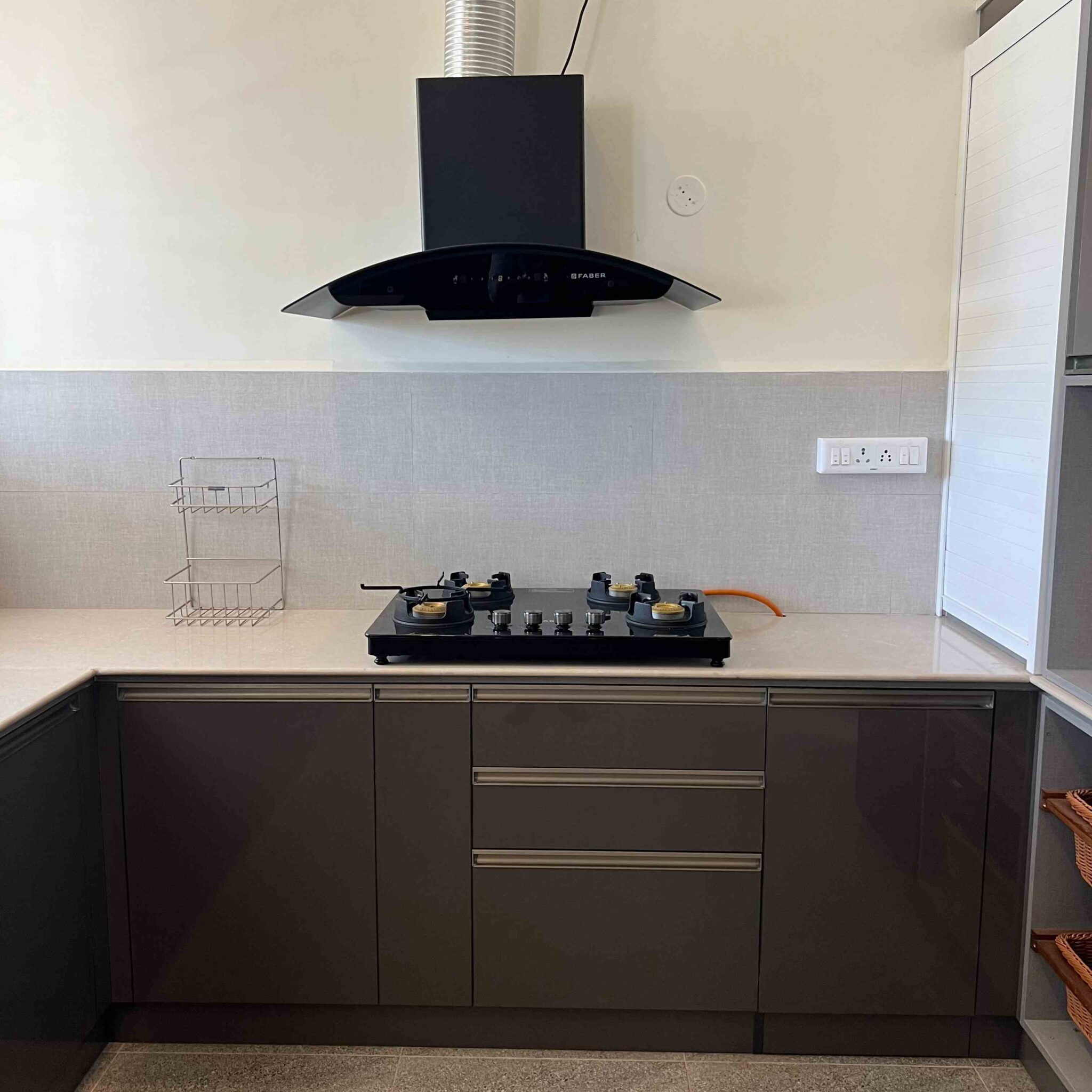 Bold and Chic: Designing a Modular Kitchen with a Black Sink - Home One ...